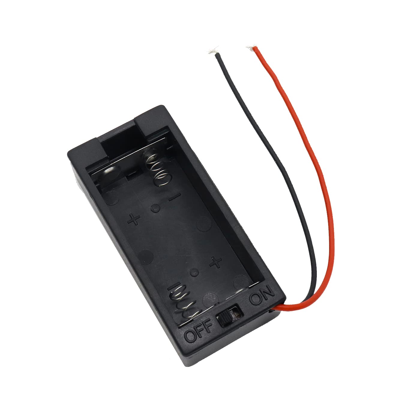 Electronic Spices AA 2 Cell Battery Holder Hard Plastic Front Open ...