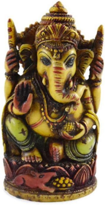 Amazon.com: Eurasia Handmade Hand painted Lord Ganesha Resin Figurine ...