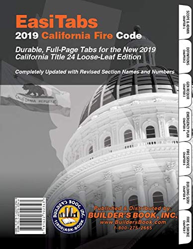 California Fire Code, Title 24 Part 9. 2019 Loose-Leaf EasiTabs ...