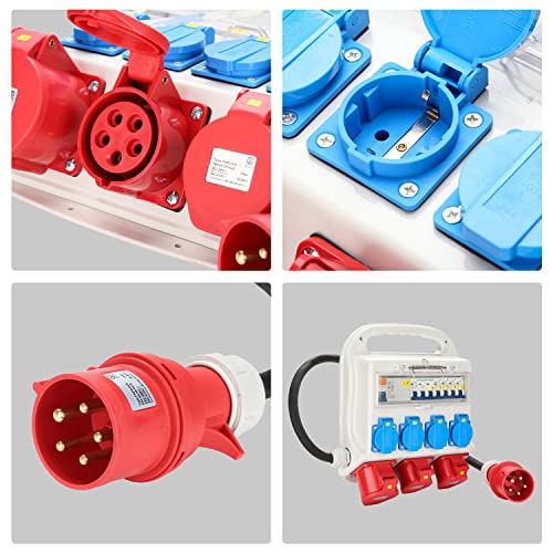 Tubiaz Coffret de Chantier, Coffret Chantier 4x230V+2x16A 400V CEE+ ...