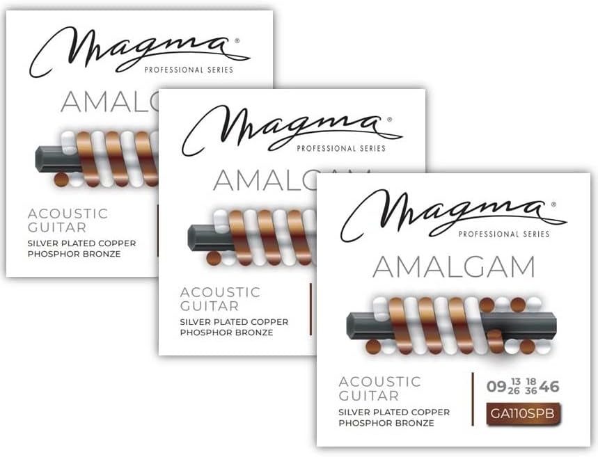 Amazon.com: Magma - Extra Light Acoustic Guitar Strings - 1 Set of 09 ...