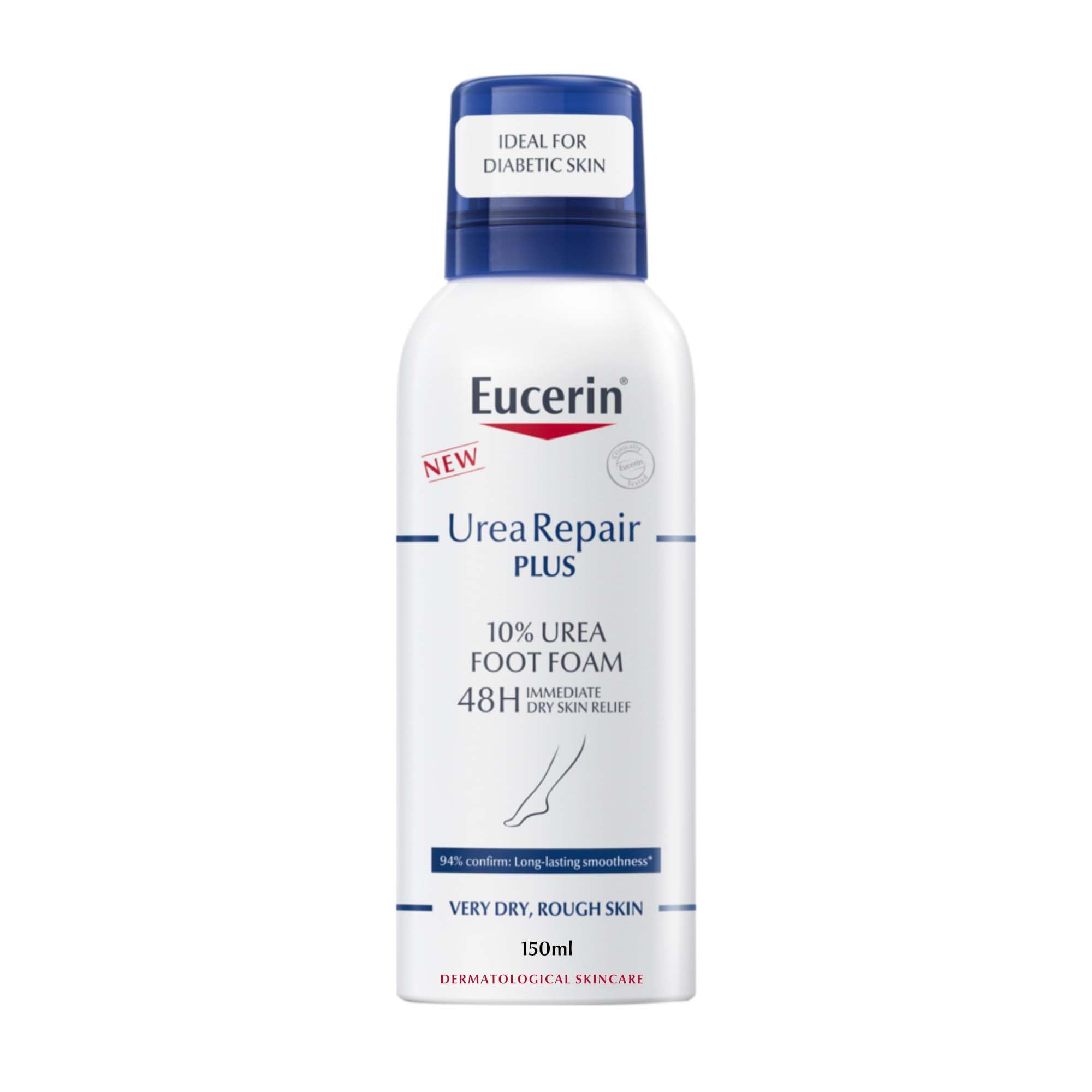 Eucerin UreaRepair Plus 10% Urea Foot Foam with Ceramide, Smoothes ...