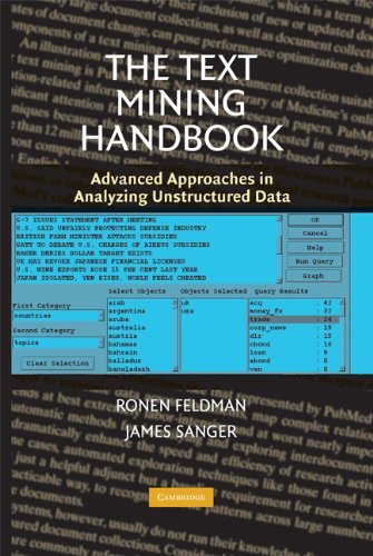 The Text Mining Handbook Advanced Approaches In Analyzing Unstructured Data Ebook