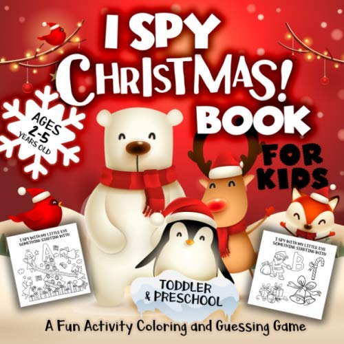 I Spy Christmas Book for Kids Ages 2-5: A Fun Activity Blessing Xmas ...