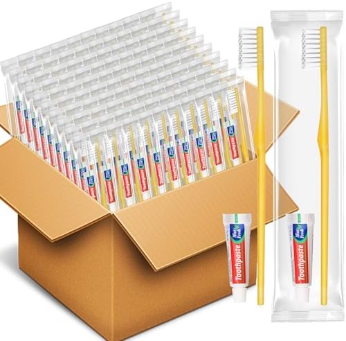 Amazon.com : Navona 50 PCS Disposable Toothbrush with Toothpaste Bulk ...