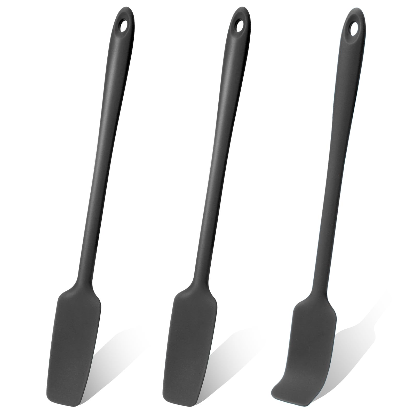 Amazon.com: 3 Pcs Small Spatulas Set Silicone Jar Spatulas with Long ...
