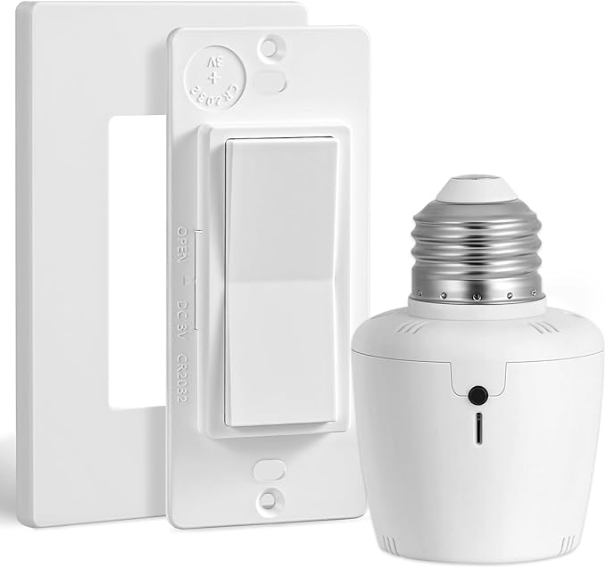 SURAIELEC Remote Control Light Socket, 100FT Wireless Decorator Wall ...