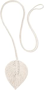 Amazon.com: FEESHOW Bohemian Curtain Tiebacks Maple Leaf Braided ...