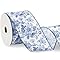Amazon.com: Generic AnyDesign Floral Wired Edge Ribbon Blue Flower ...