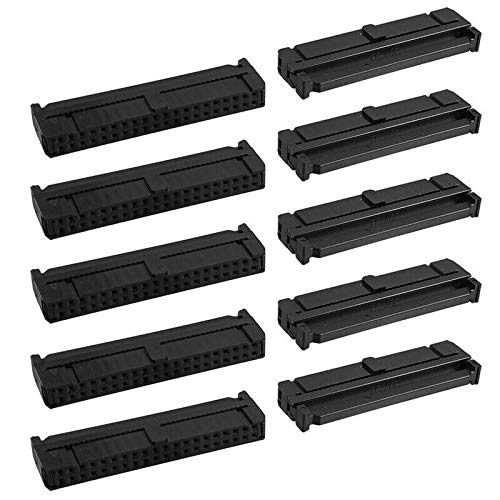 3NH® 10 Pcs Black Dual Row 40 Pin IDC Socket Connector Female Header FC ...