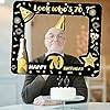 70th Birthday Photo Booth Props,Black Gold Inflatable Selfie Frame ...