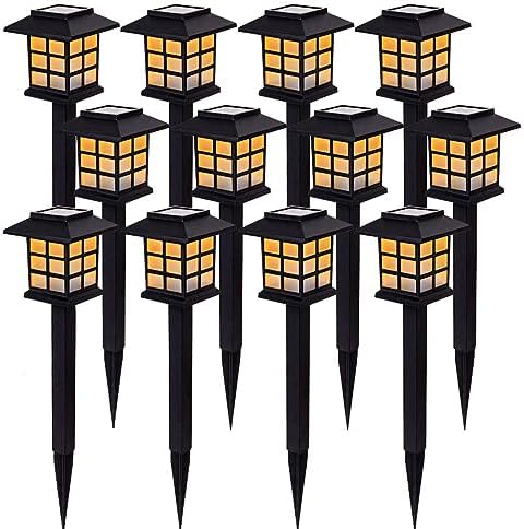 NEWOTE 6 Pack LED Solar Lights Outdoor Waterproof, Garden Pathway ...