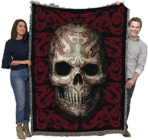 Amazon.com: Pure Country Weavers Rock God Skeleton Woven Blanket by ...