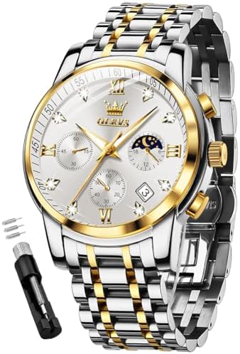 Buy SWADESI STUFF Cognoscenti Chronograph Sun-Moon White Dial Premium ...