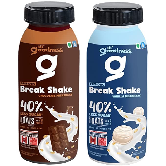 Lil'Goodness Assorted Milkshakes-200ML-Pack Of 4 - Calcium, Vitamin A ...