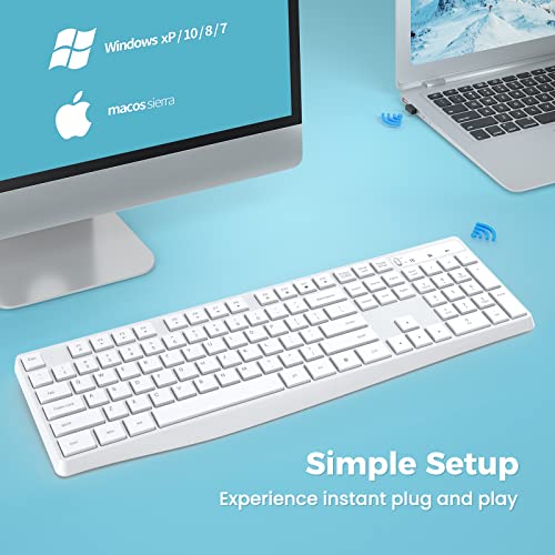 Snapklik.com : Lovaky Wireless Keyboard, 24G Ergonomic Wireless ...