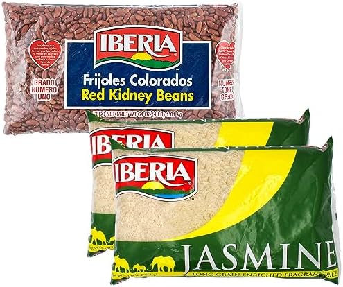 Amazon.com : Iberia Red Kidney Beans, 4lb. + 2 x Iberia Jasmine Rice ...