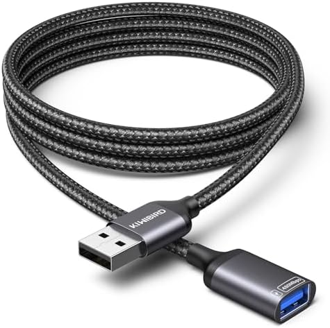 KiwiBird USB Extension Cable 3M, USB Type A Male to Female Adapter Data ...