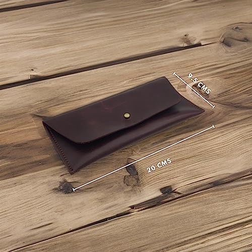 Snapklik.com : Genuine Brown Leather Cash Envelope Wallet: Minimalist ...