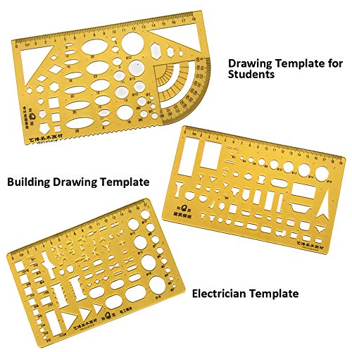 Lizipai 14 Pieces Geometric Drawings Template, Plasti Template ...
