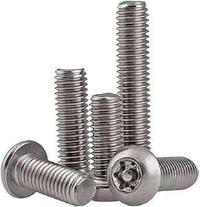 M3 M4 M5 M6 M8 M10 304 Stainless Steel Six Lobe Torx Button Round Head with Pin Tamper Proof ...