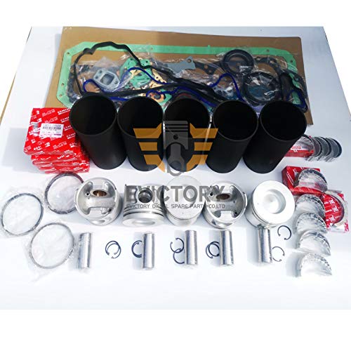 for Hino Excavator J07CT J07C J07C-T Repair Rebuild kit + Piston Set + Liner Sleeve + Ring ...