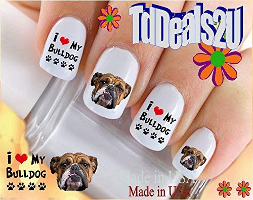 Amazon.com: Nail Art Decals WaterSlide Nail Transfers Stickers Dog ...