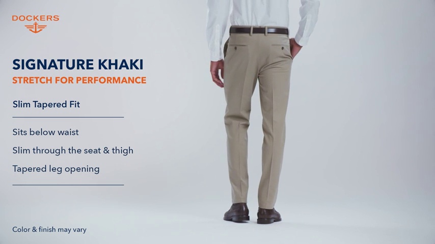 Watch Dockers Men＇s Slim Tapered Fit Signature Khaki Pants on Amazon Live