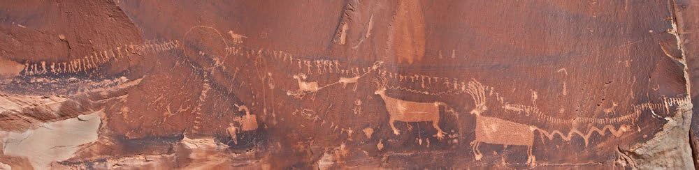 Amazon.com: Panoramic Wall Decals - Procession Panel Petroglyphs Comb ...