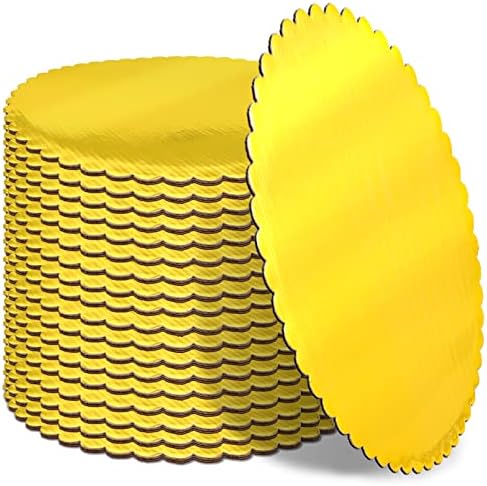 Amazon.com | ZEONHEI 50 Pack 8 Inch Gold Cake Boards Rounds ...