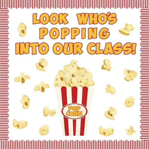 Amazon.com: AsodSway Back to School 113P Popcorn Bulletin Board Cutouts ...