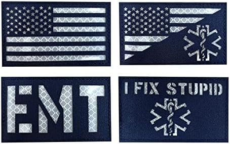 Amazon.com: Reflective EMS EMT Star of Life Back Panel Patch(11x4 Inch ...