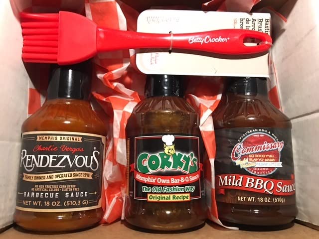 Amazon.com : Memphis BBQ Sauce Rendezvous, Corkys, Germantown Comm BBQ ...