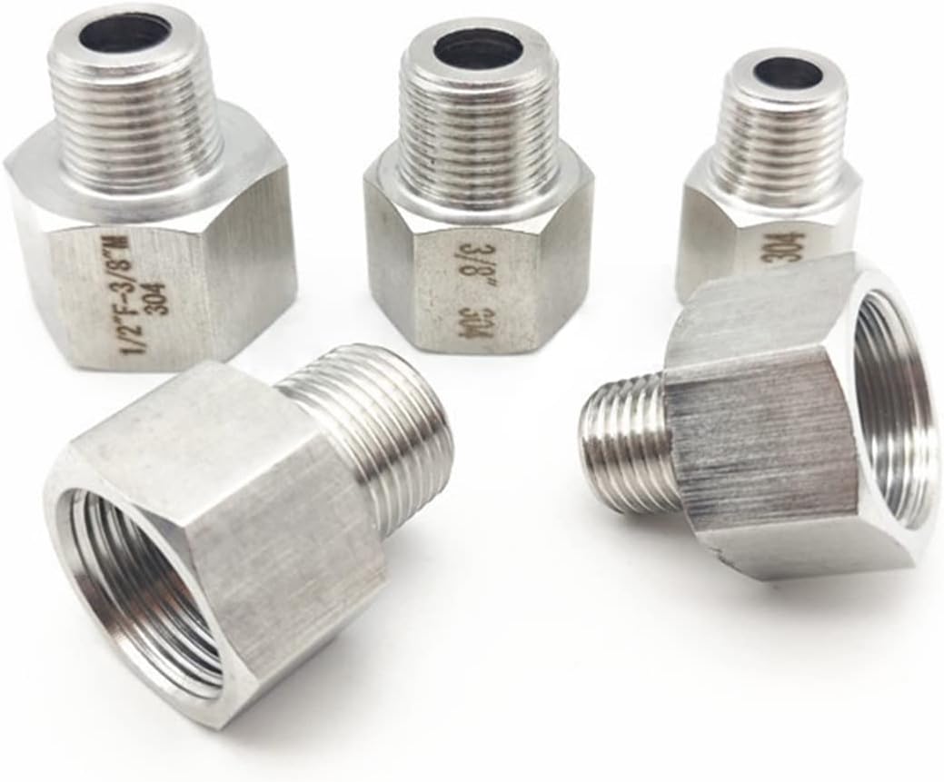 Amazon.com: 304 Stainless Steel Male to Female Thread Adapter 1/8" 1/4 ...