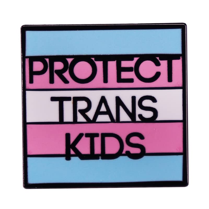 Amazon.com: Transgender Flag Enamel Lapel Pins PROTECT TRANS KIDS Metal ...