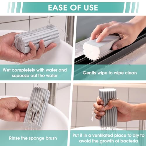 Snapklik.com : 6 Pack Damp Dusting Sponge Duster, Grey Dust Cleaning ...