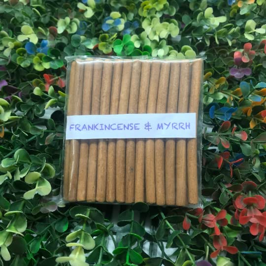 HAPPY SURROUNDINGS Frankincense & Mrrh Incense Dhoop Sticks (50 Sticks ...