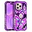 Amazon.com: Miqala for iPhone 12 Case,iPhone 12 Pro Case,Glow in The Dark Three Layer Heavy Duty ...