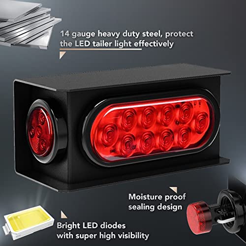 Snapklik.com : MKING Steel Trailer Light Boxes Housing Kit2Pcs LED ...