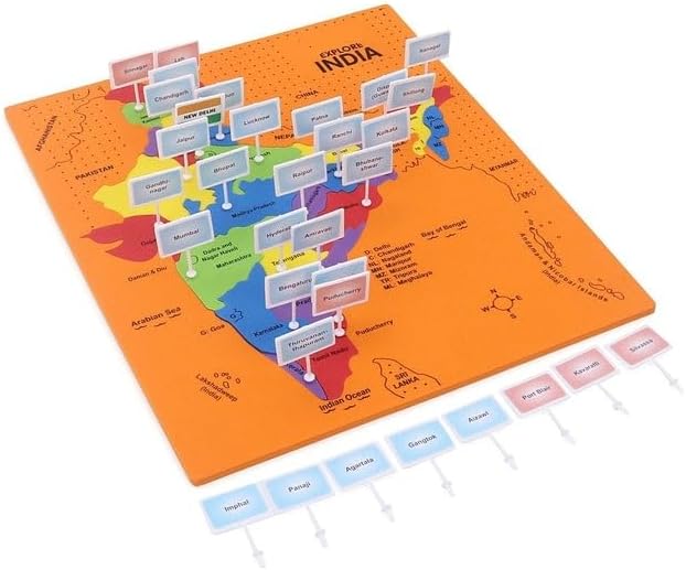 Buy Toys Treasure India Map with State Capitals | Educational Toy for ...