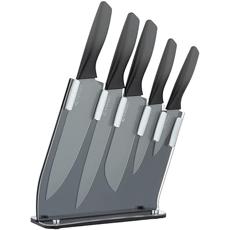Viners Everyday 5-Piece Knife Block Set, Black : Amazon.co.uk: Home ...