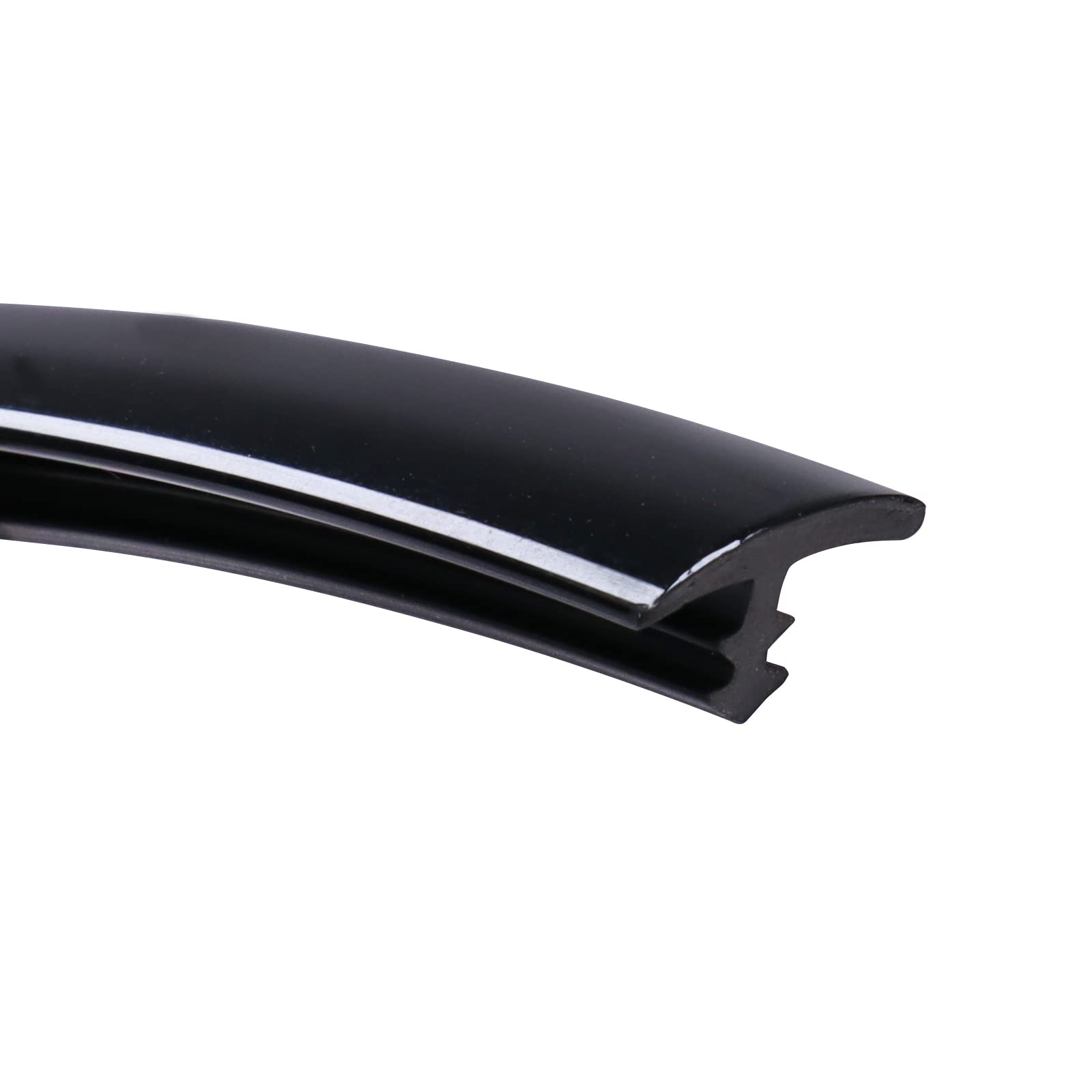 Snapklik.com : 18Foot T-Molding Trim Moulding Black 1/2in