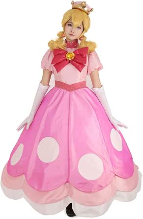 Amazon.com: Coskidz Women's Peachette Cosplay Costume Princess Peach ...