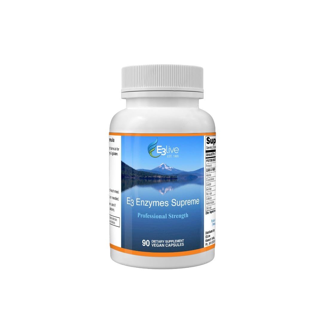 Amazon.com: E3LIVE E3 Enzymes 90ct 460mg : Health & Household