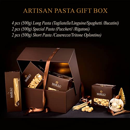 Italian Pasta, 8 Pack, Artisan Pasta Gift Set, Gourmet Bronze Cut Pasta ...