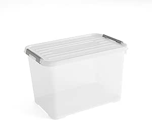 CURVER Caja de Almacenamiento Handy Plus con Tapa 65L en Transparente ...