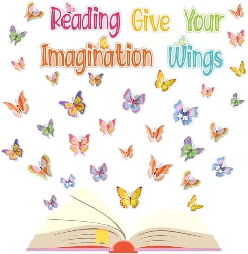 Amazon.com : 55PCS 3D Butterfly Reading Bulletin Board Classroom ...