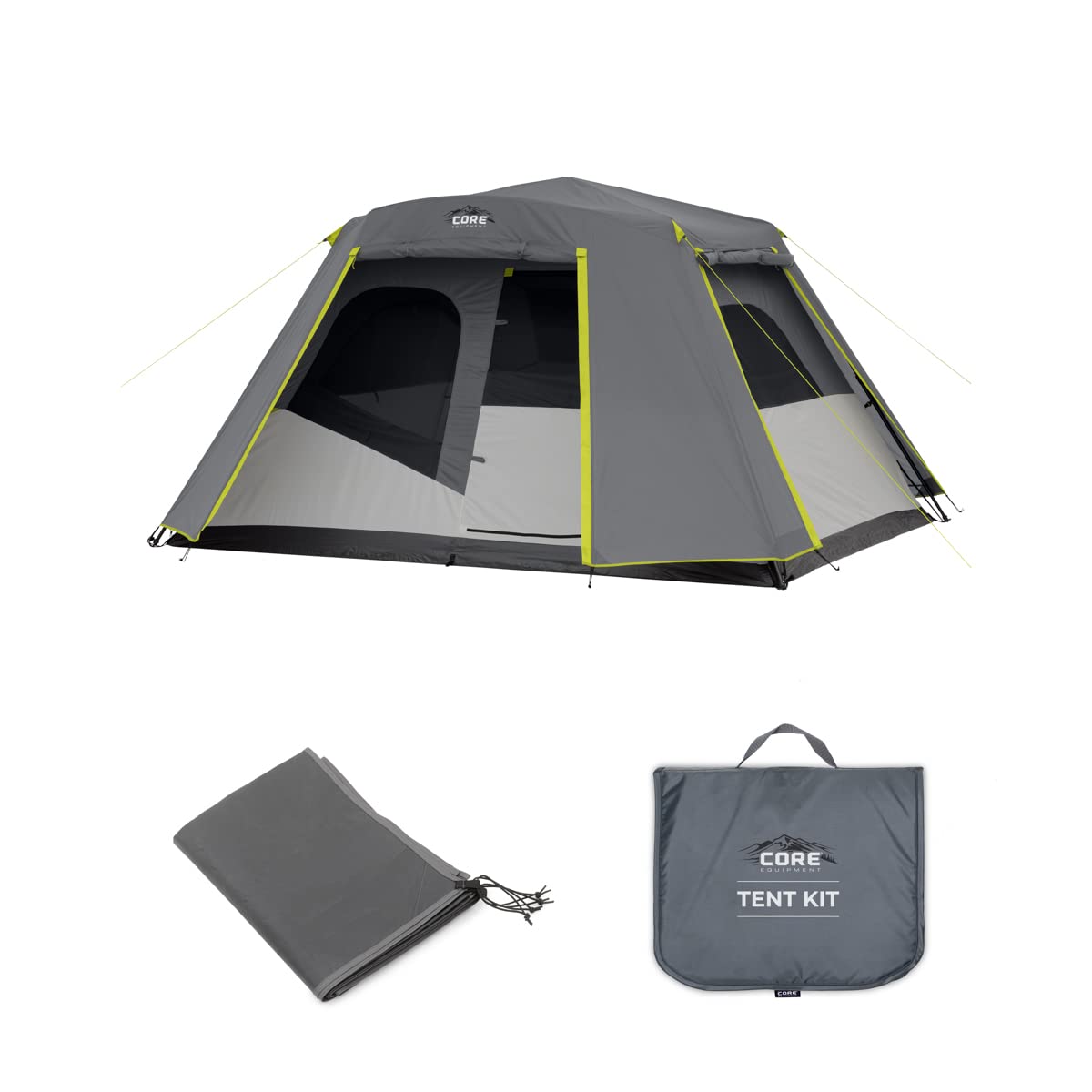 Amazon.com : CORE 6 Person Instant Cabin Tent with Full Rainfly with ...