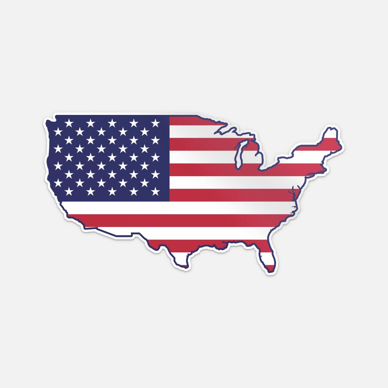 Amazon.com - US USA American Flag Sticker Map | Car Bumper, Laptop ...