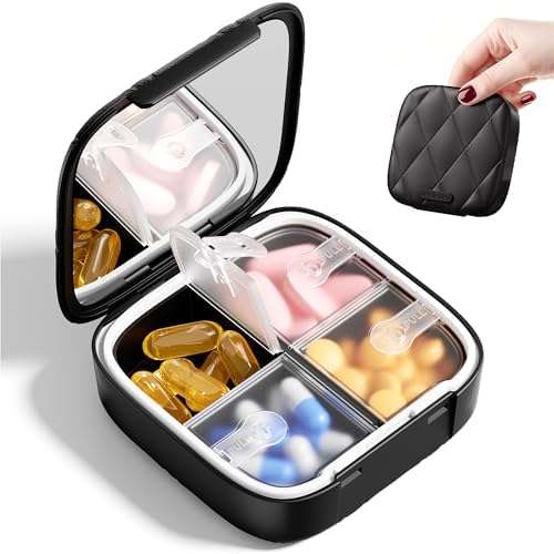 Amazon.com: Betife Travel Pill Organizer for Purse, Small Cute Pill Box ...